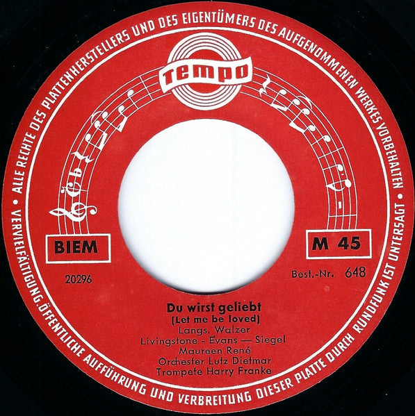 Maureen René / Lutz Dietmar Mit Seinem Orchester - Du Wirst Geliebt ...